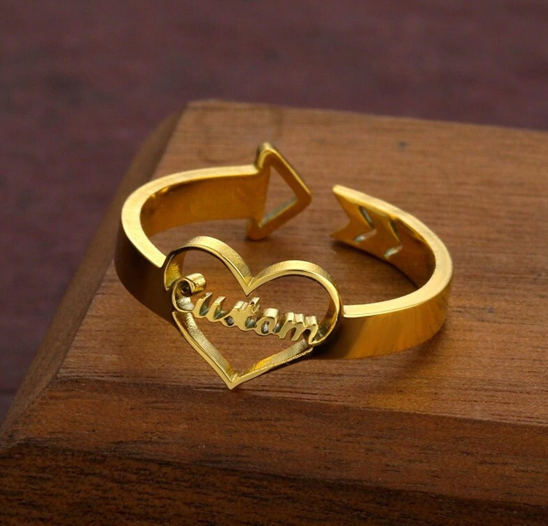 Loving Heart Custom Name Adjustable Ring for Women Girls Engagement ...