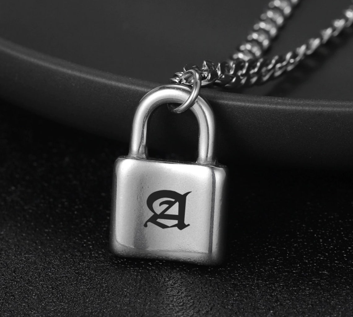 Hip Hop Necklace Lock Women/men Punk Rock Padlock Pendant - Etsy