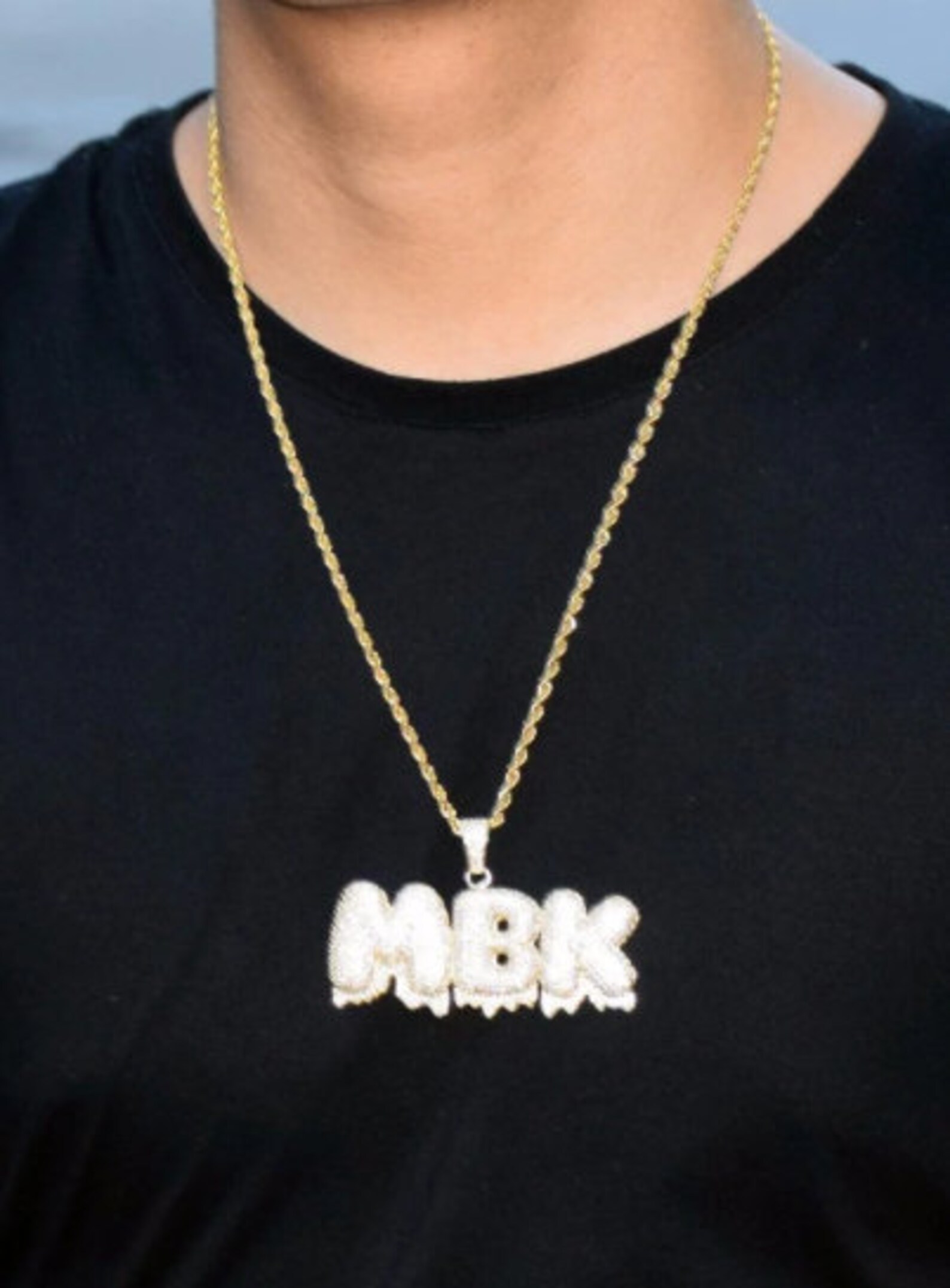 Custom Name Drip Bubble Letters Charms Necklaces & Pendant - Etsy