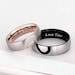 Personalized Heart Couple Rings With Zirconia Custom Inside Engraving ...