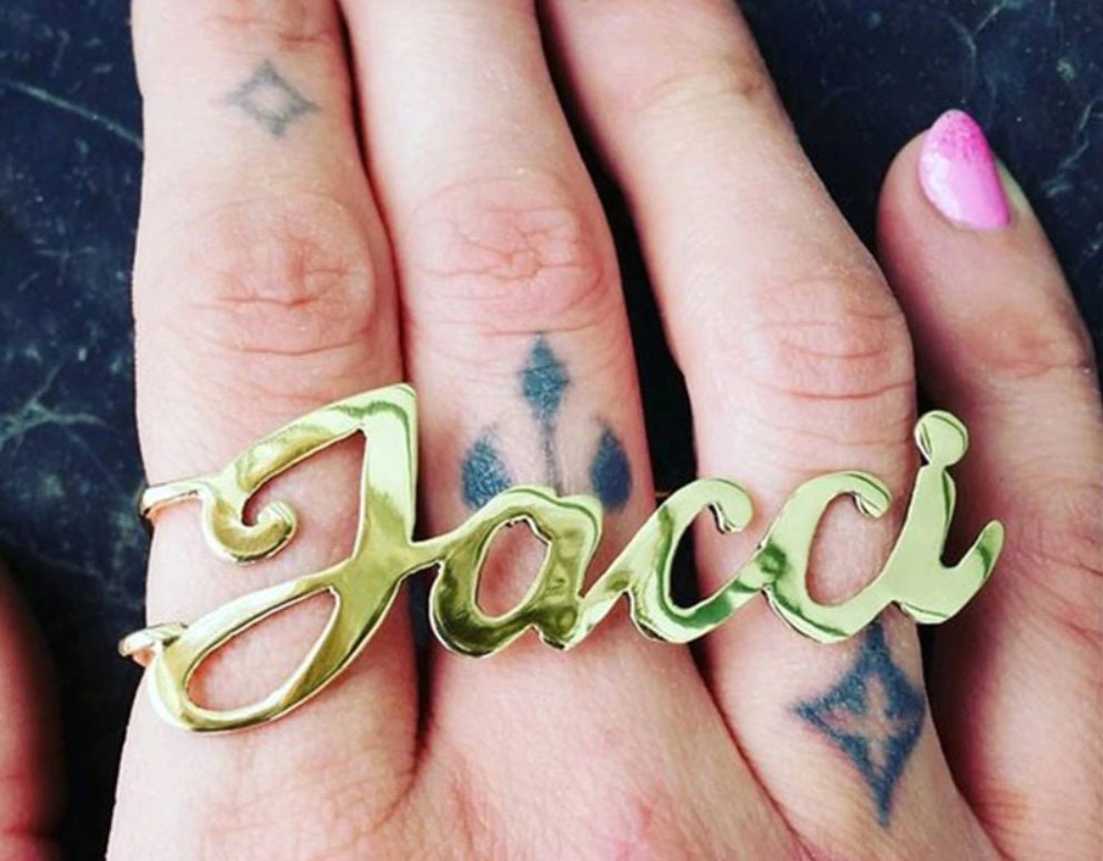 Custom Name Ring Knuckles Name Personalized Nameplate Ring | Etsy