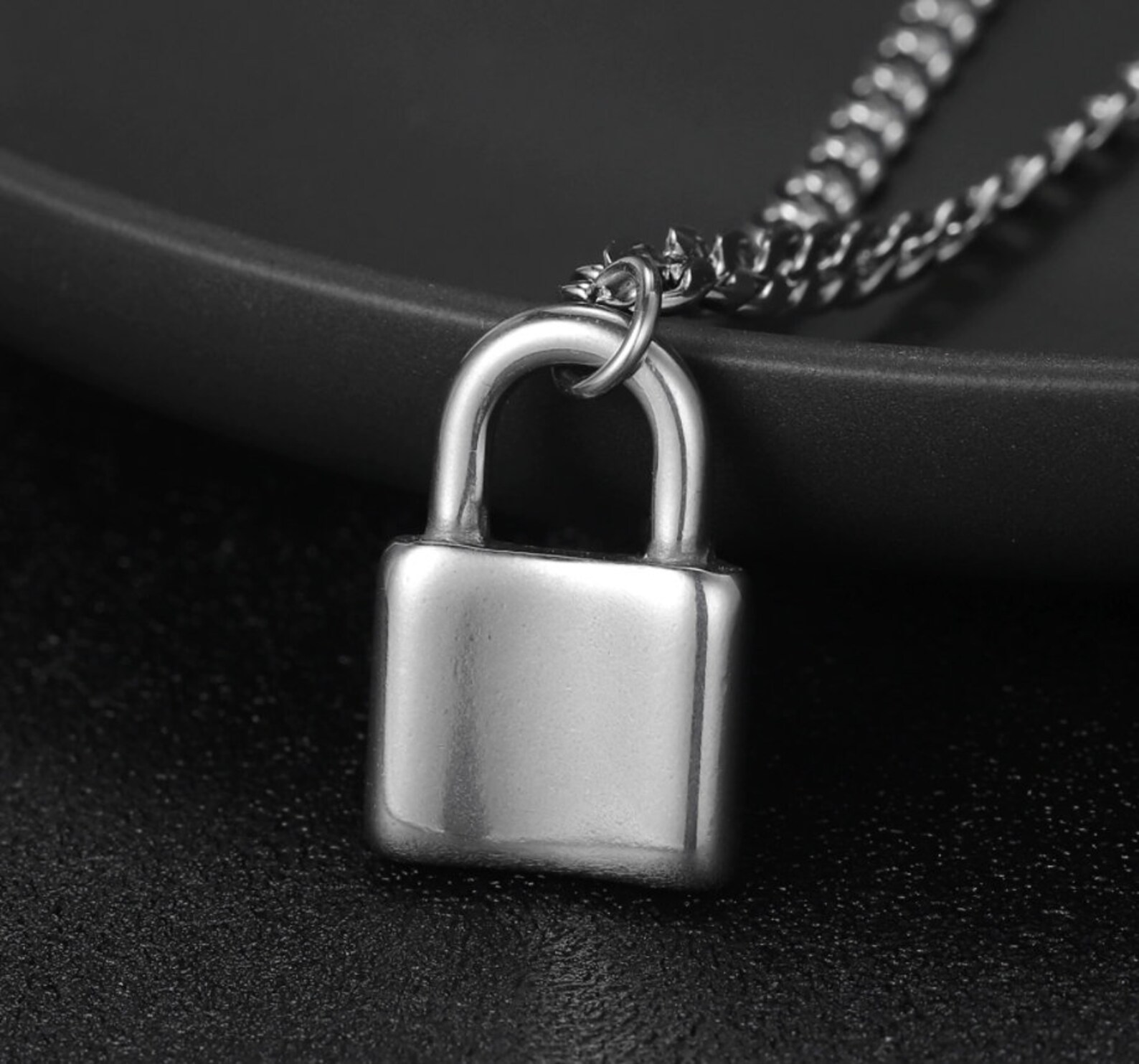 Hip Hop Necklace Lock Women/men Punk Rock Padlock Pendant - Etsy