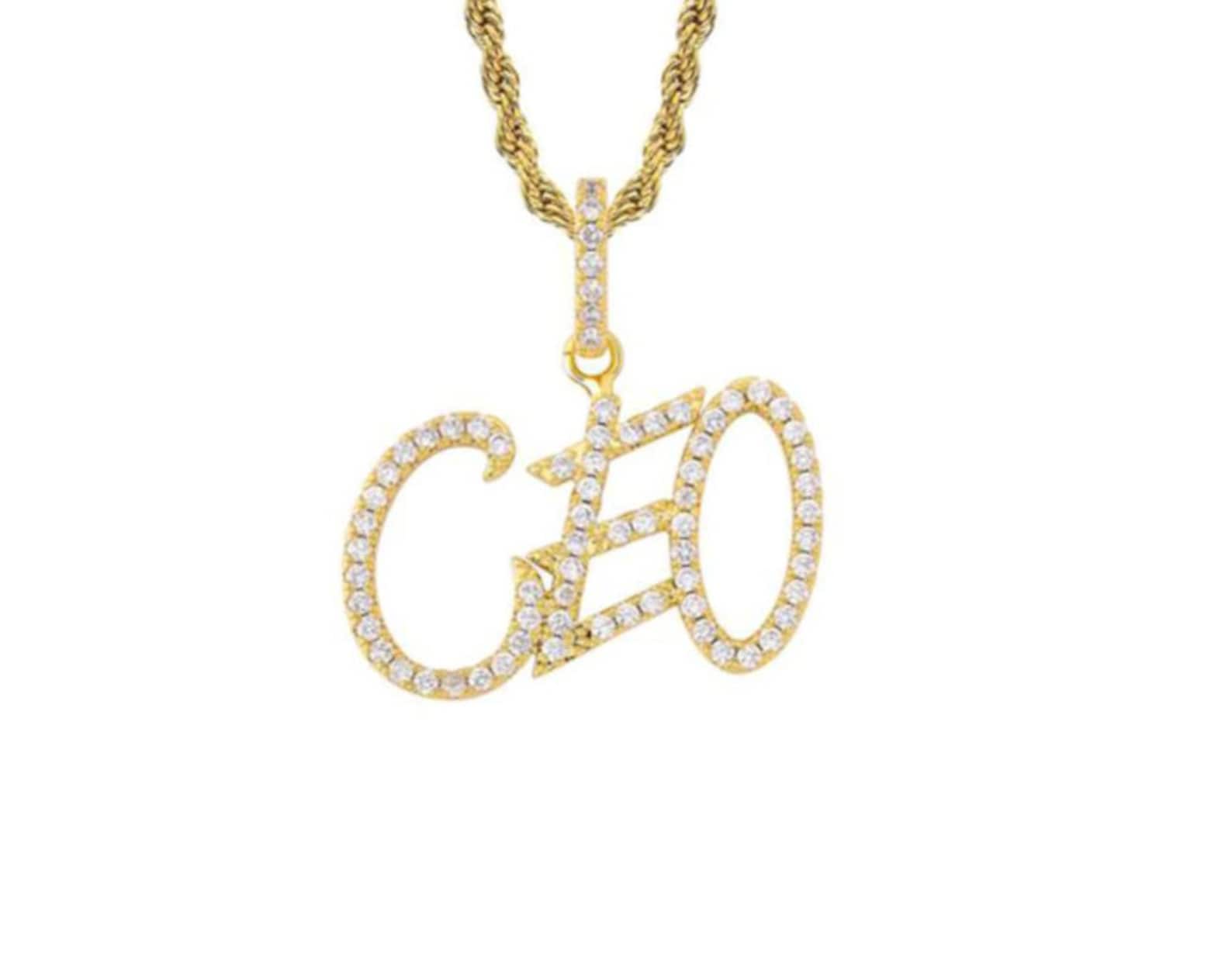 Custom Name Iced Out Tennis Letters Chain Pendants Necklaces | Etsy