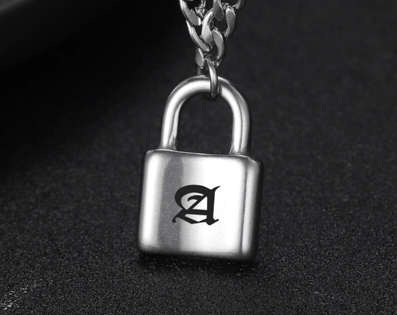 Hip Hop Necklace Lock Women/men Punk Rock Padlock Pendant - Etsy