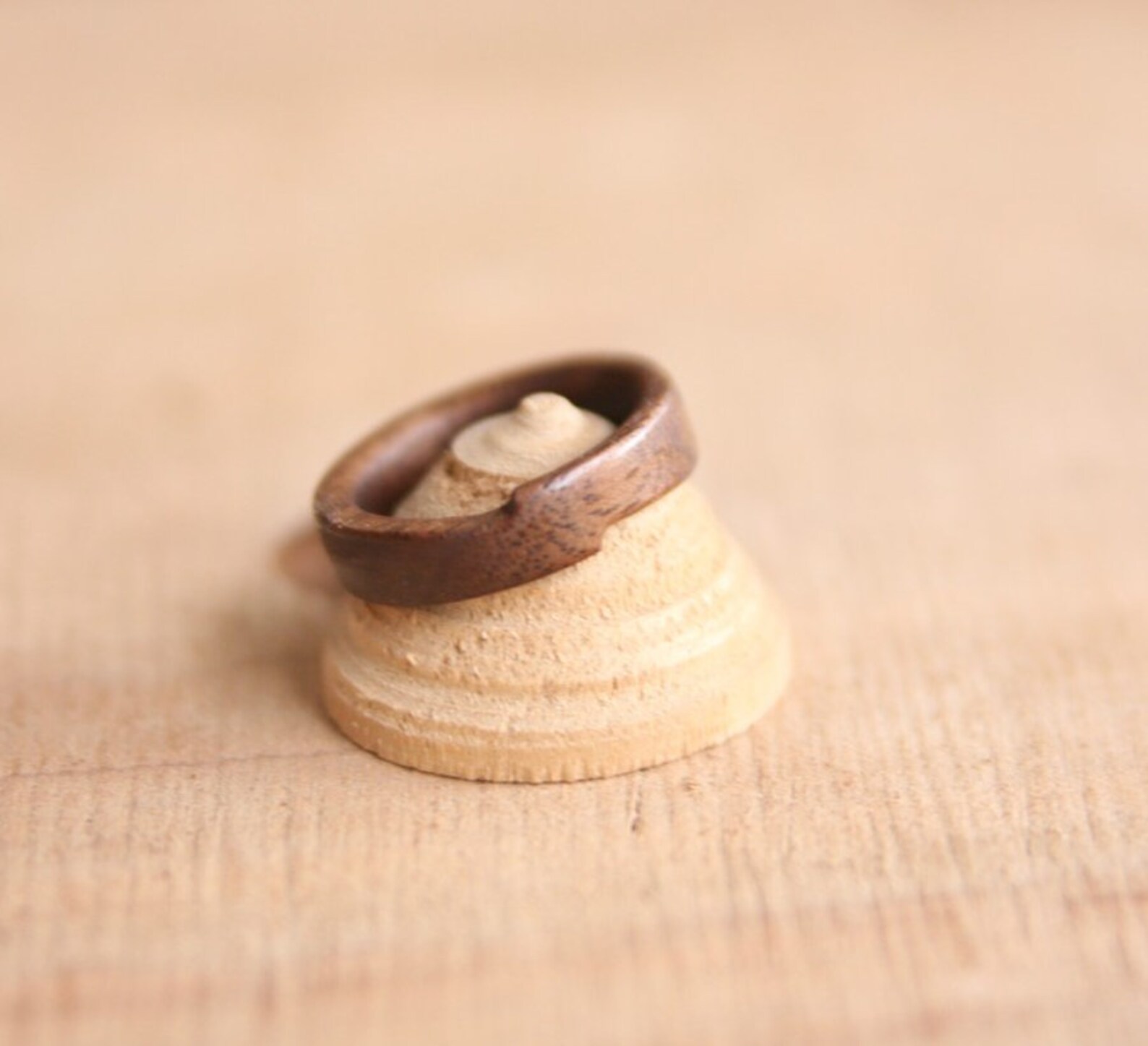 Handmade Premium Walnut Wooden Ring Lightning Shape Single - Etsy