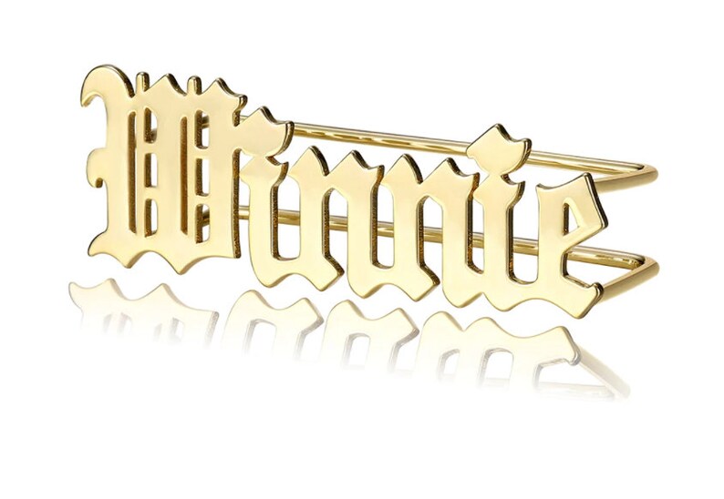 Custom Name Ring Knuckles Name Personalized Nameplate Ring - Etsy