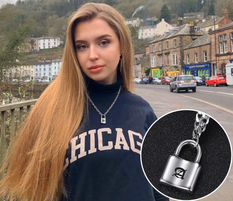 Hip Hop Necklace Lock Women/men Punk Rock Padlock Pendant - Etsy