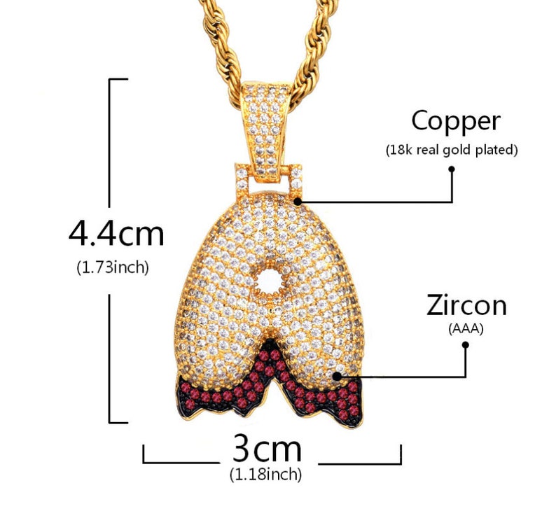 Custom Name Drip Bubble Letters Charms Necklaces & Pendant - Etsy