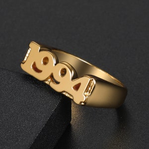 Personalized Hip Hop Name Ring Year 2020 Unisex Rose Gold Plated Custom ...
