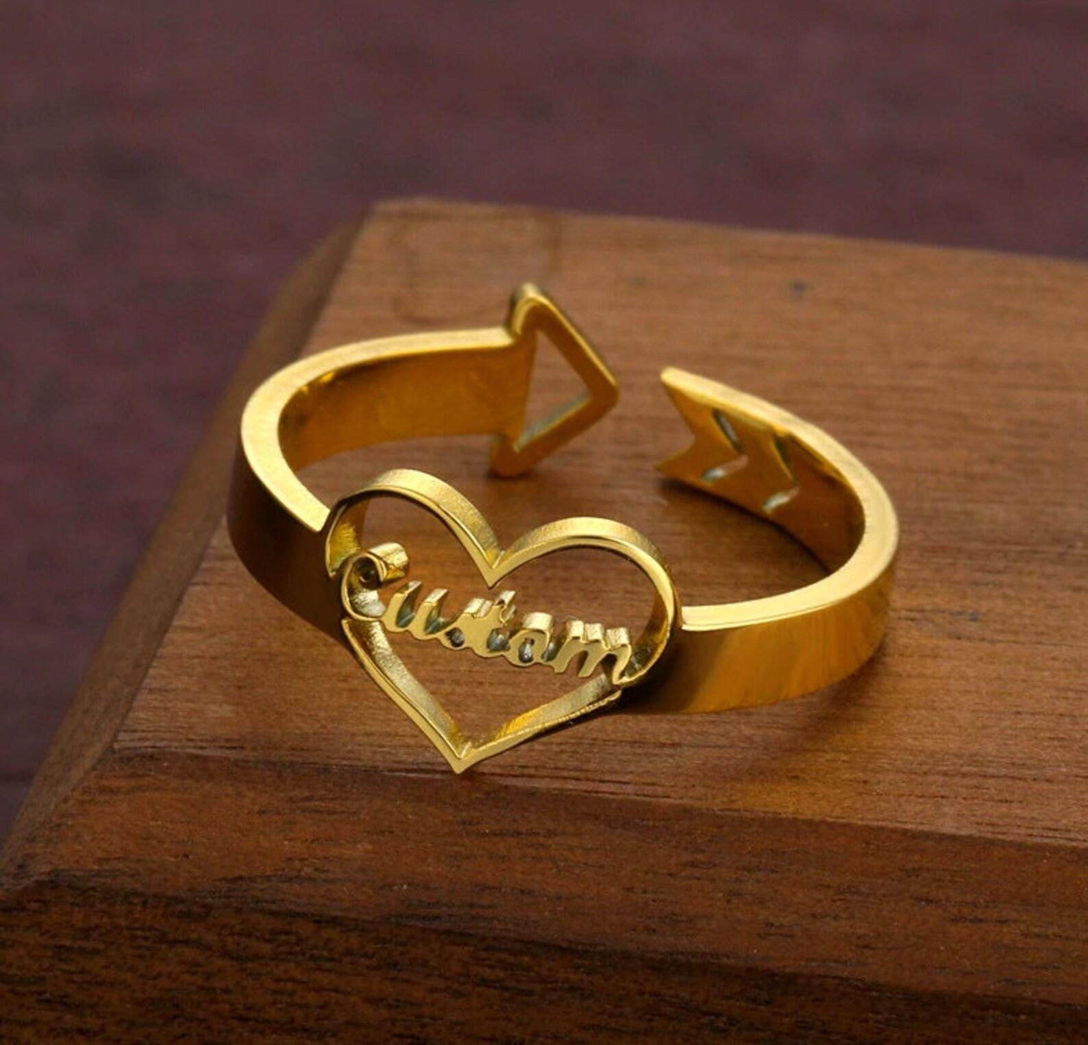 Loving Heart Custom Name Adjustable Ring for Women Girls - Etsy