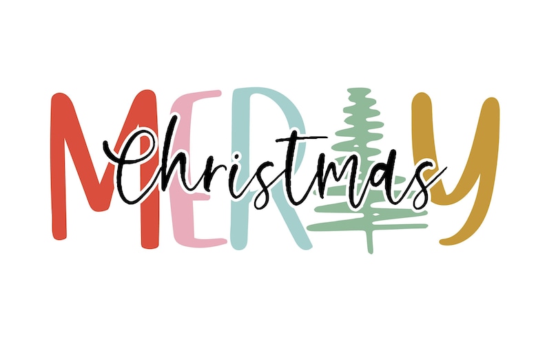 Merry Christmas PNG - Etsy Canada