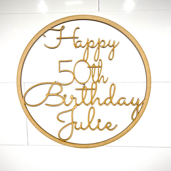 Birthday Name Sign - Etsy