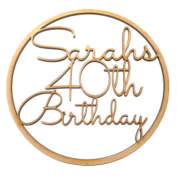 Birthday Name Sign - Etsy