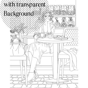 Daily Life in the City-printable Coloring Pages for Woman,coloring ...