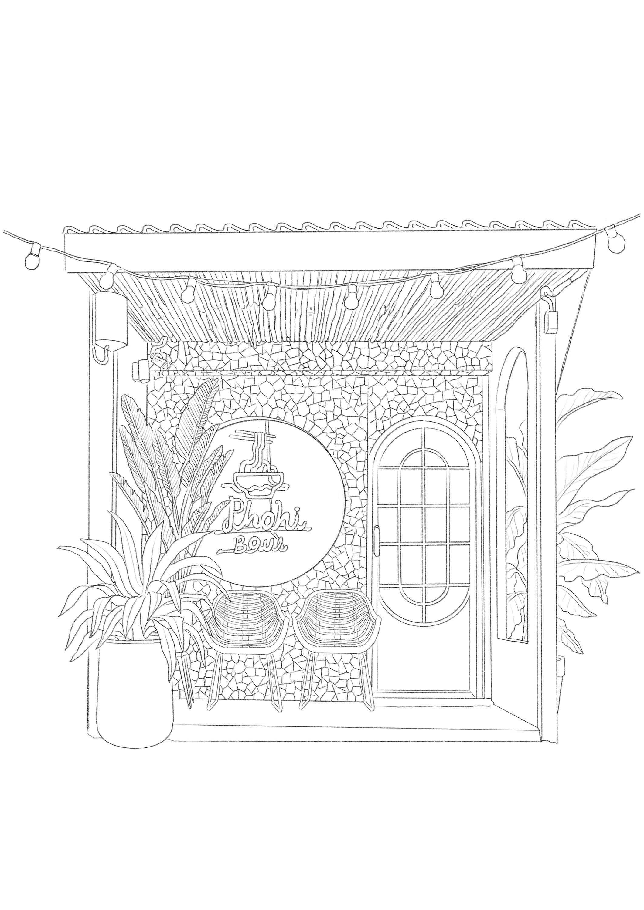 Building Coloring Pages set of 3-PNGPDFJPG - Etsy