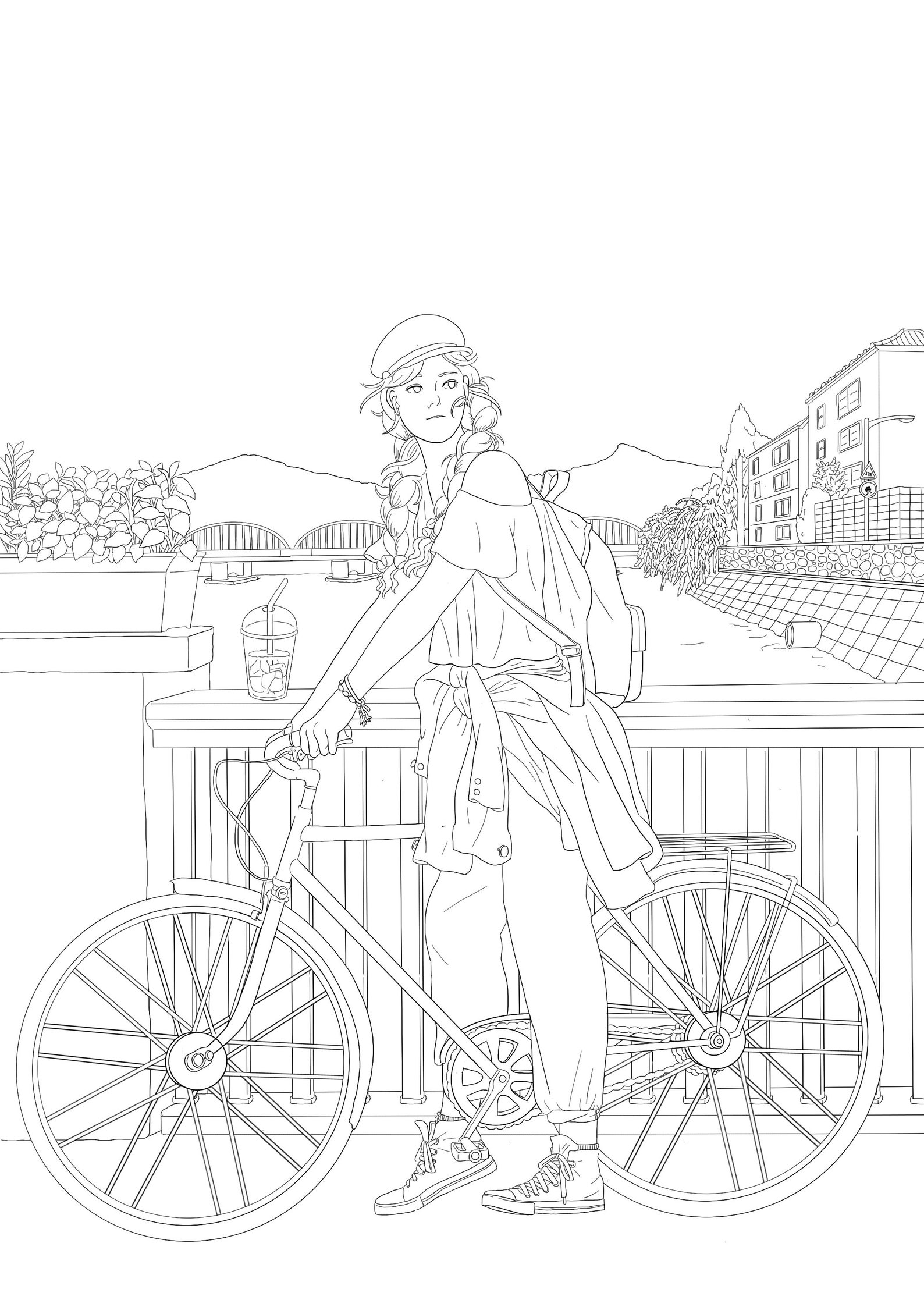 Summer Breeze Printable Coloring Pagescoloring Pages for | Etsy