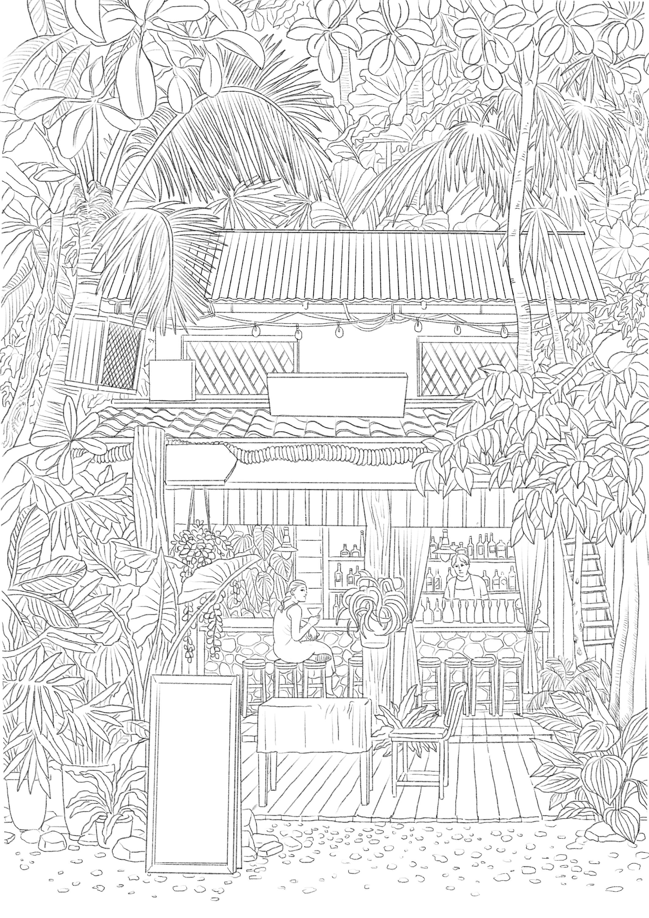 Building Coloring Pages ,set of 3-PNG,PDF,JPG - Etsy