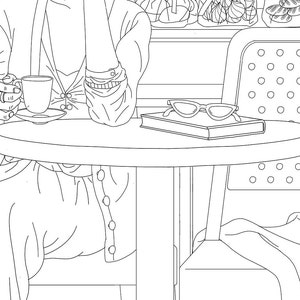 Daily Life in the City-printable Coloring Pages for Woman,coloring ...