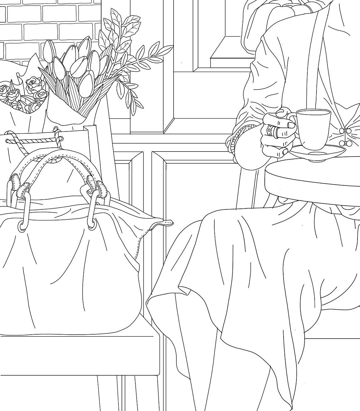 Daily Life in the City-printable Coloring Pages for - Etsy