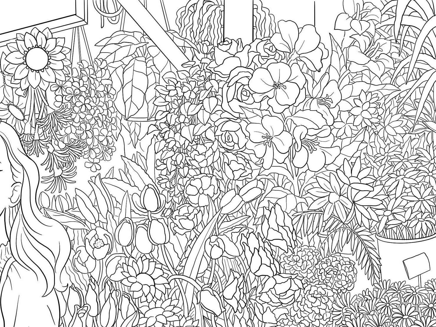 The Flower Shop Printable Coloring Pages Coloring Page for - Etsy UK