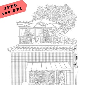 Little Shop Coloring Pages ,set of 3-PNG,PDF,JPG - Etsy