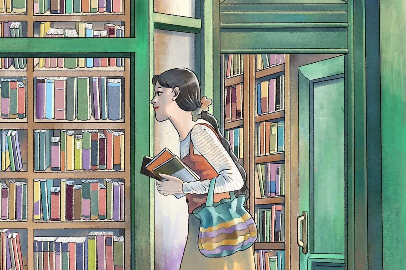 A Small Bookstore on the Street-printable Art Print,vintage Art Print ...