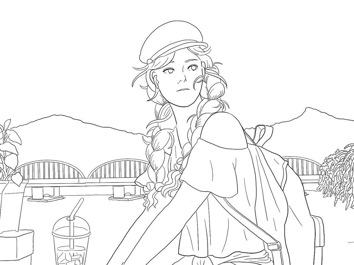 Summer Breeze Printable Coloring Pagescoloring Pages for | Etsy