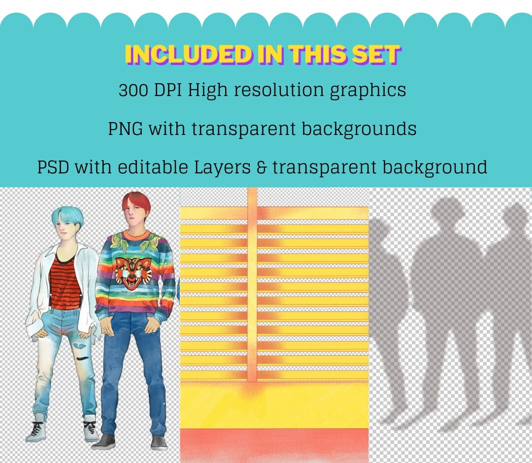 Bangtan Boys PNG Clipart, DNA Bangtan Boys , BTS Digital Download - Etsy