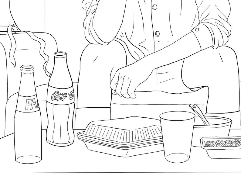 The Party is Over printable Coloring Pages for Adult. - Etsy