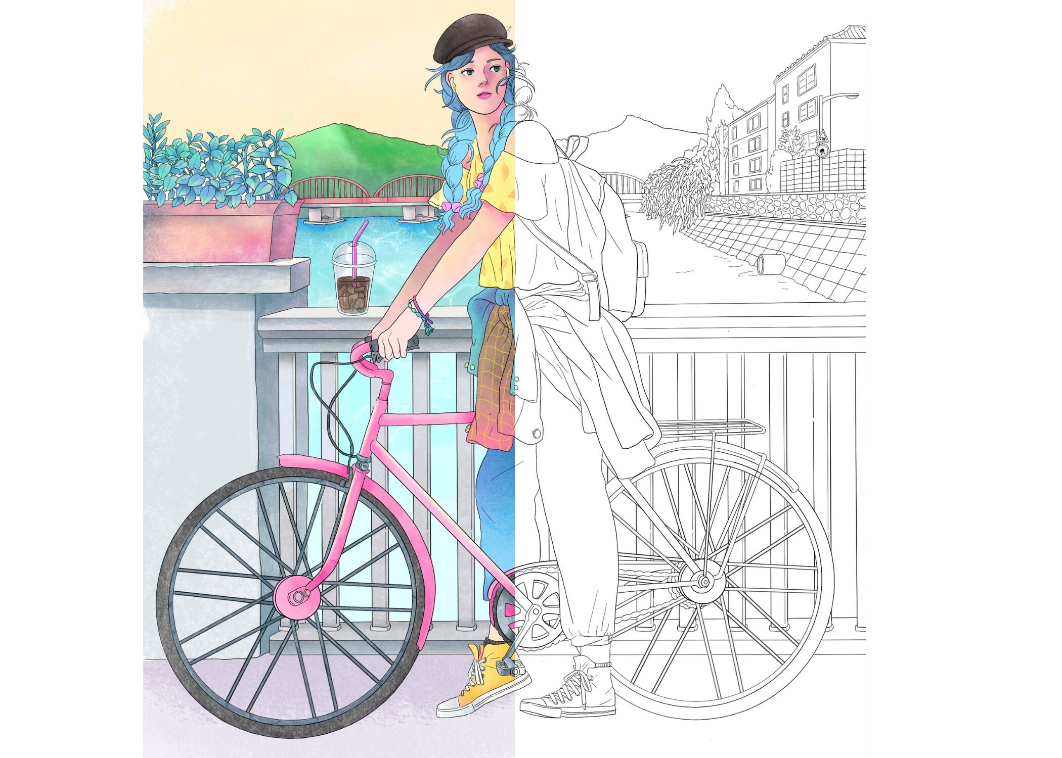 Summer Breeze Printable Coloring Pagescoloring Pages for - Etsy