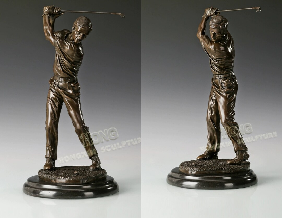 Golfer Bronze Sculpture,golfer Statues Home Decor, Mythology ...