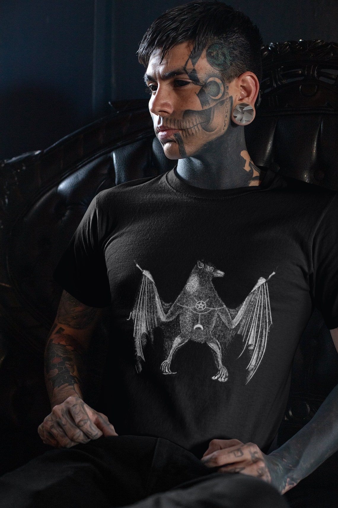 Creepy cute goth bat shirt witchy clothing pastel dark | Etsy