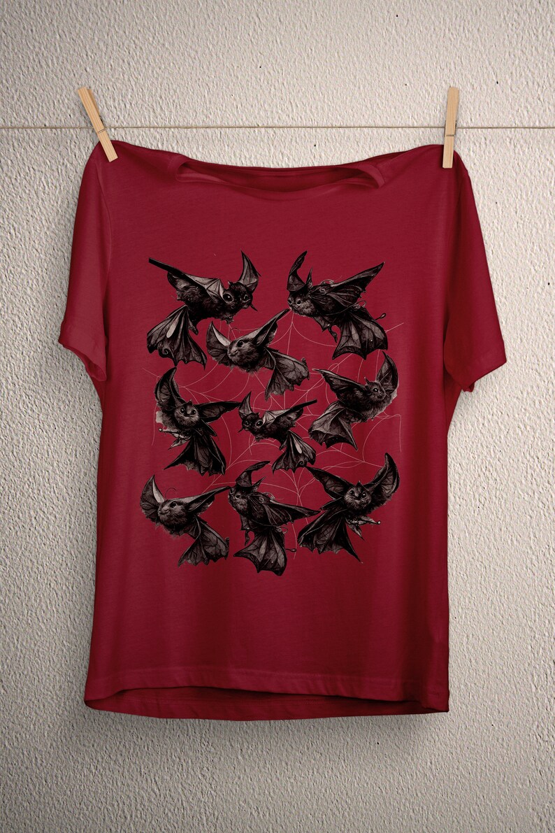 Creepy Goth Bat Spider Web Shirt Witchy Clothing Pastel Dark - Etsy