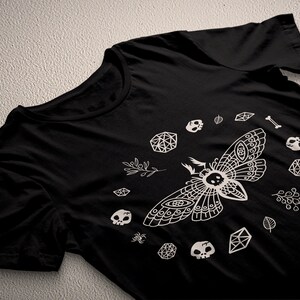 Creepy Cute Death's Head Hawk Moth T-shirt, Crystal Luna Moth Butterfly ...