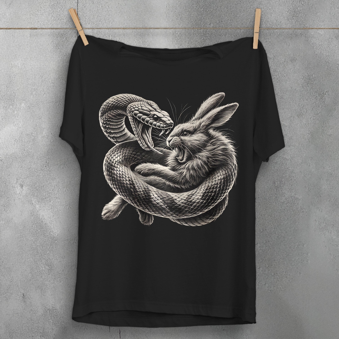 Year of the Snake T-shirt Gothic Rabbit Punk Apparel Dark Academia ...