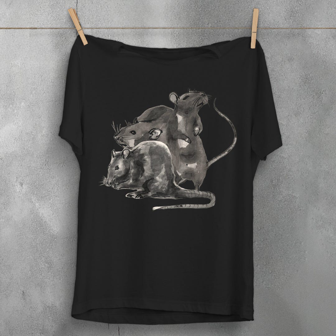 Creepy Cute Rat Shirt, Punk & Grunge Clothing, Rats King, Pastel Goth ...