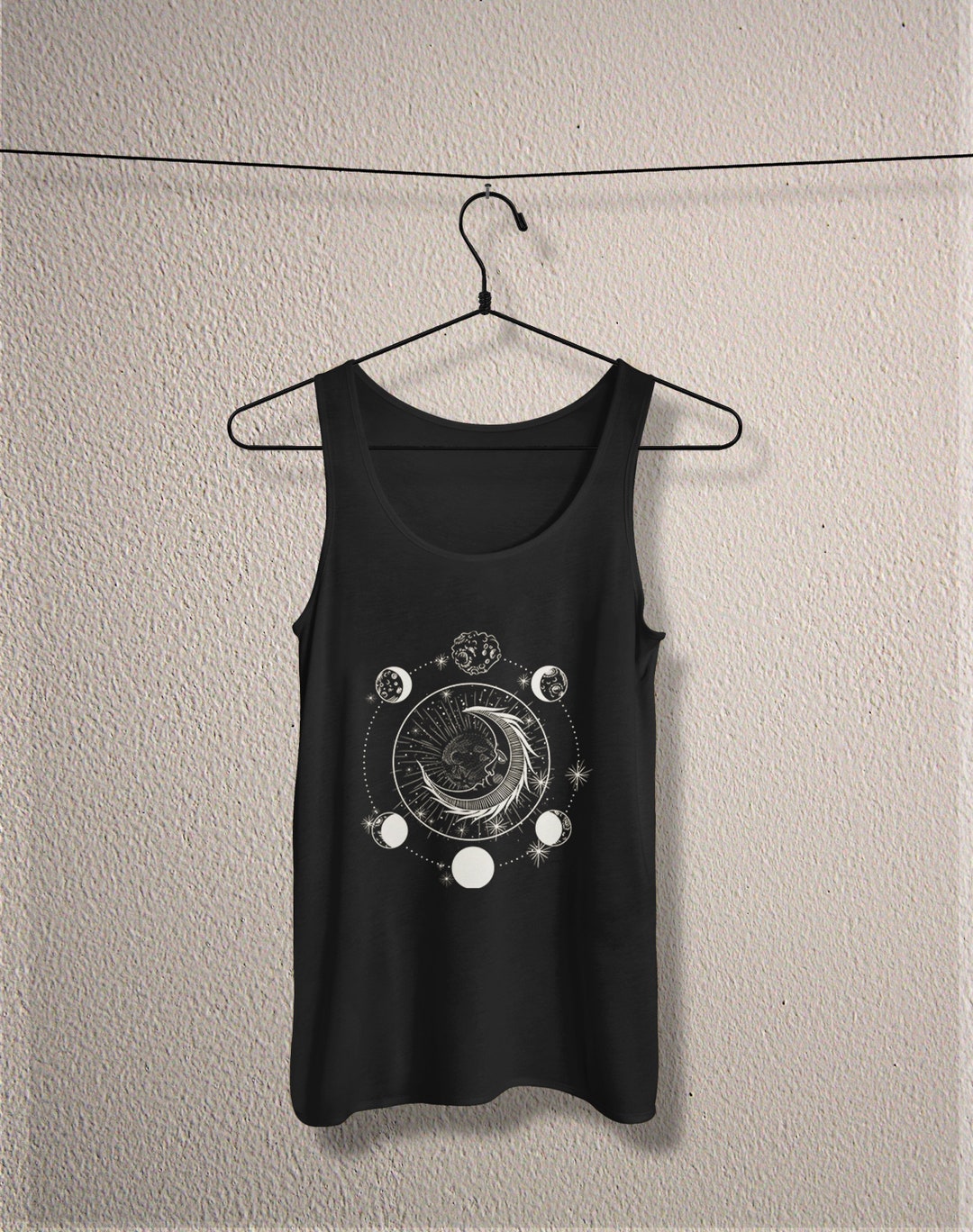 Cute Moon Phase Tank Planets Sun Stars Clothes, Witch Pagan Satanic ...