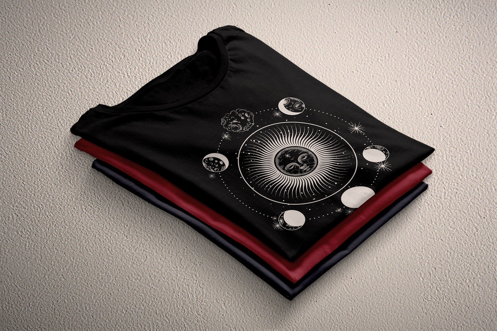 Moon Phase T-shirt Sun Stars Planets Clothes Pagan Satanic | Etsy