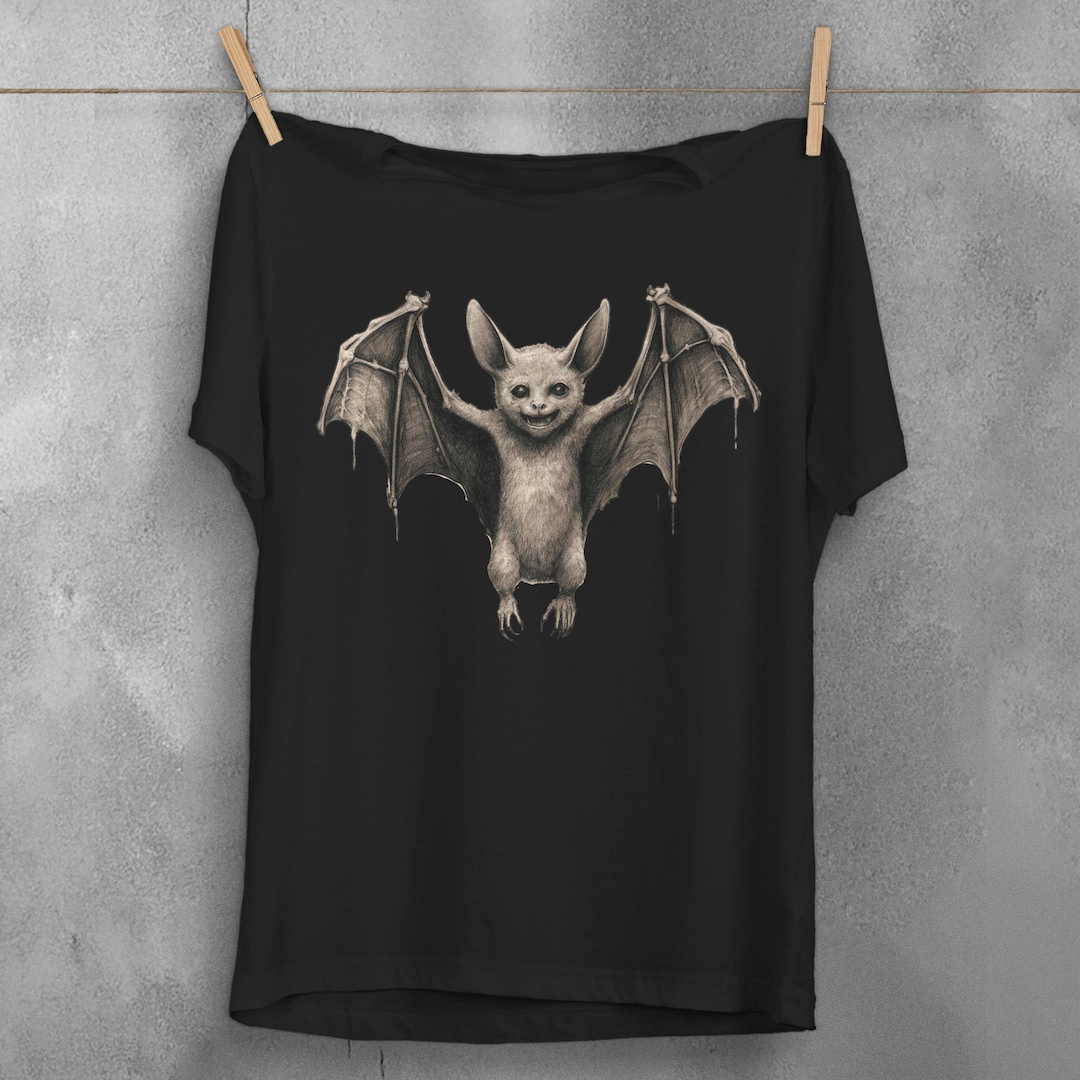 Gothic Bat T-shirt, Unisex, Hand-painted Design, Witchy Pagan Wiccan ...