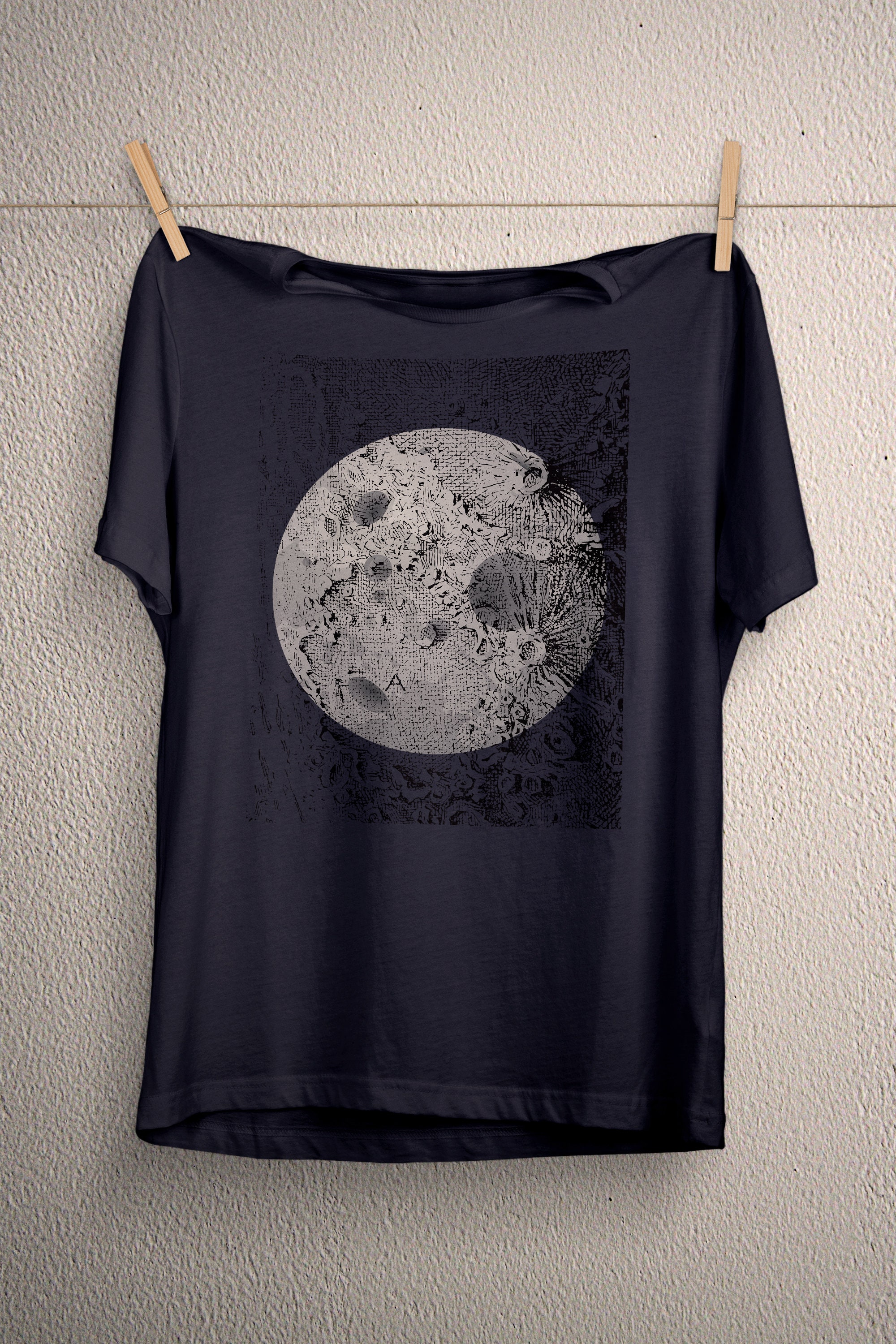 Full Moon Shirt Original Supermoon Celestial Boho Clothing - Etsy