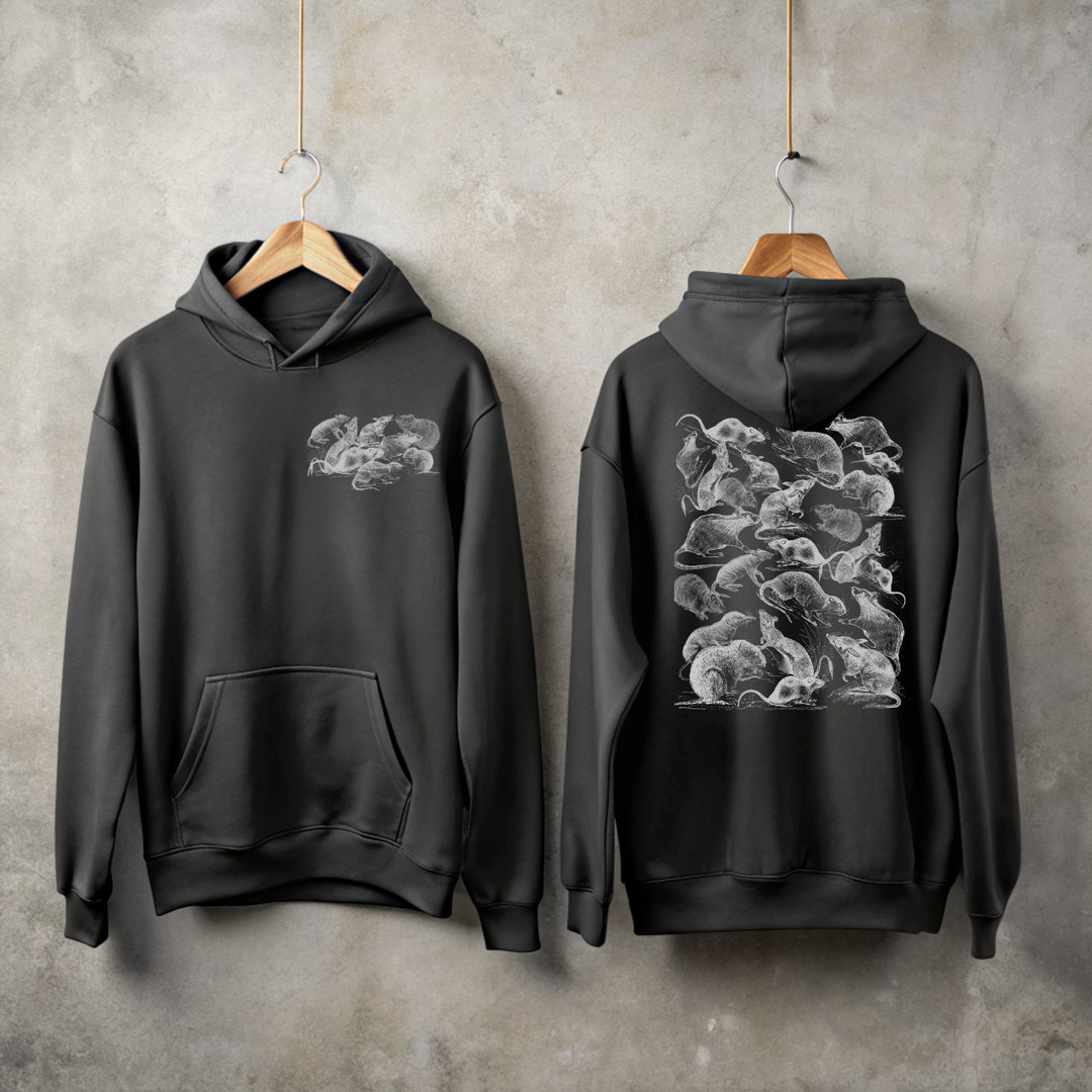 Gothic Rat Infestation Hoodie Creepy Cute Rodent Art Alternative Dark ...