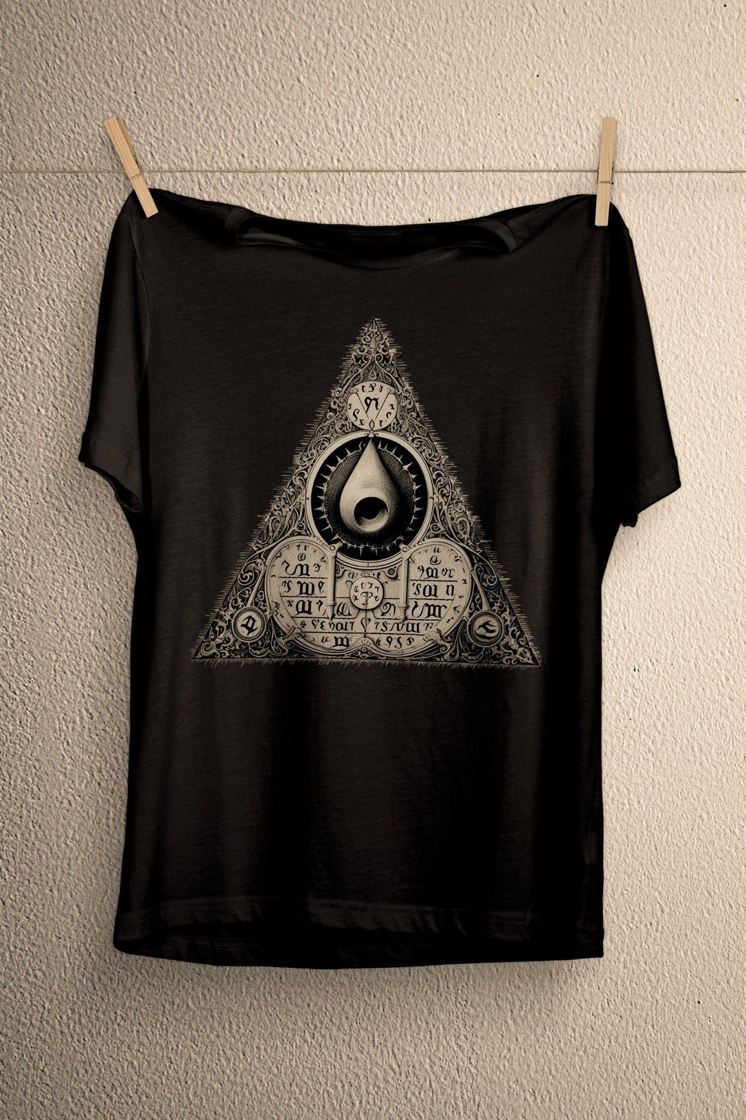 Gothic Occult Symbol T-shirt Plus Size Goth Clothing Retro Vintage ...