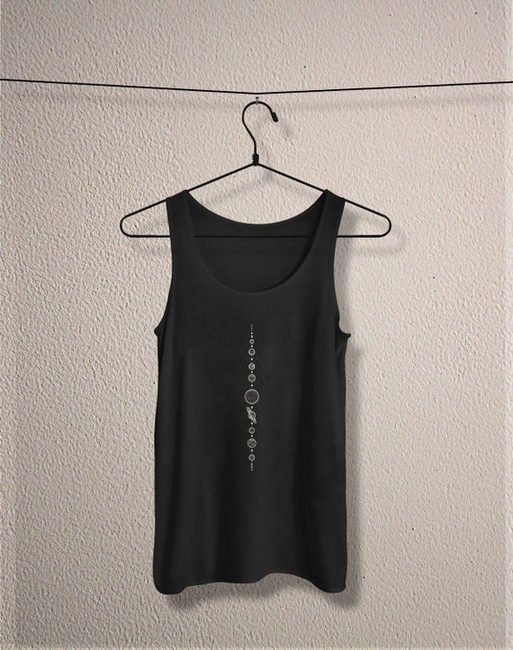 Goth Tank Top Gothic Planets Saturn Jupiter Sun Stars Clothes | Etsy