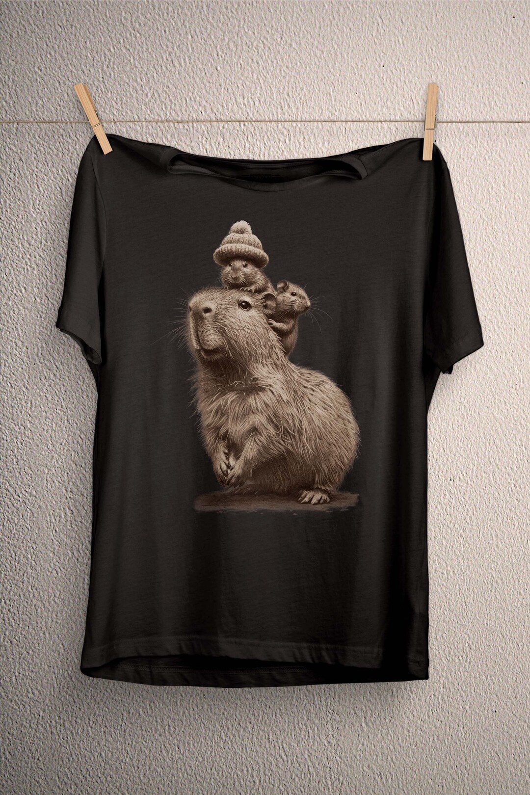 Vintage Capybara Shirt Mice Tee Western Gothic Rat Graphic Shirt ...