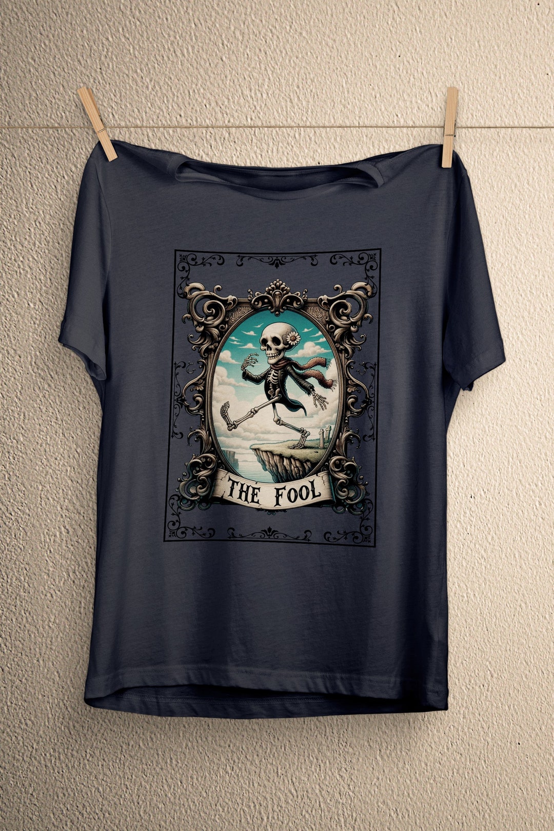 The Fool Skeleton Tarot Card T-shirt Gothic Cute Alternative Tee the ...