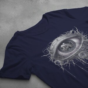 Gothic Eye Graphic T-shirt Plus Size Goth Tee Eerie Eye Art Shirt ...