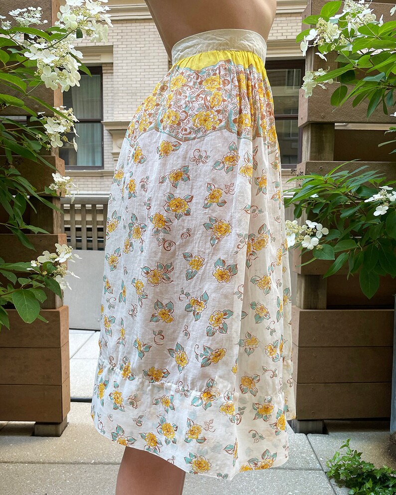 Rare Vintage 1940s Floral Skirt - Etsy