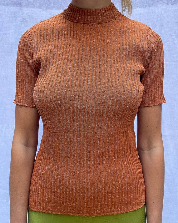 Vintage 1970s Ribbed Knit - vintage 1970s sweater - Gem