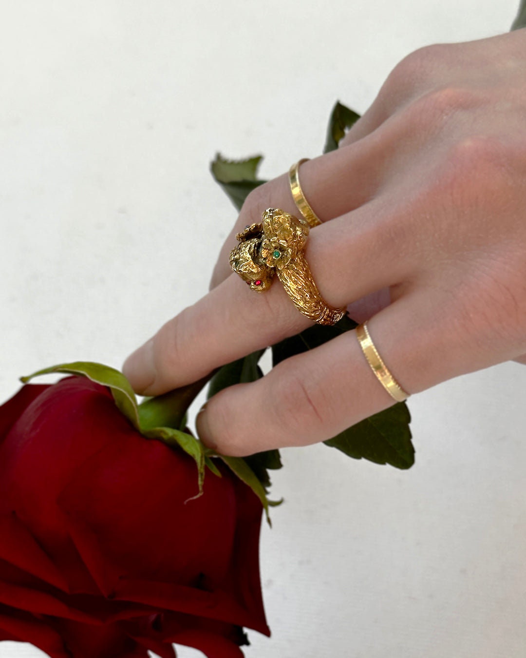 Vintage Gold Cherub Bypass Ring - Etsy