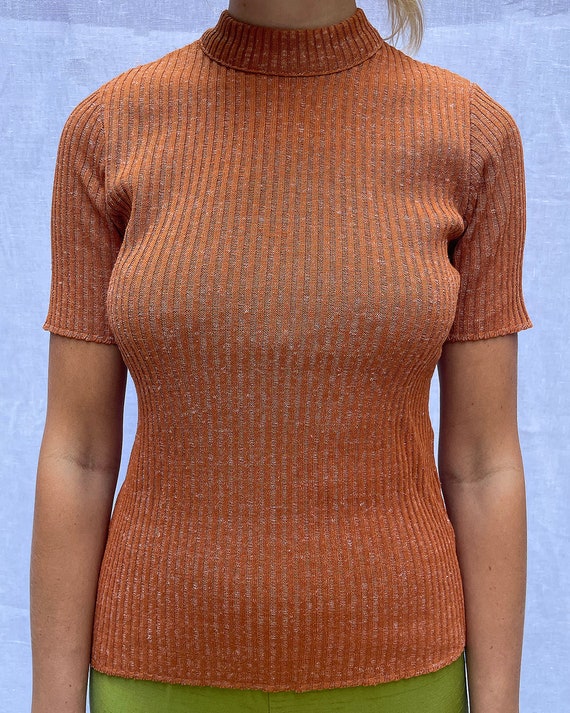 Vintage 1970s Ribbed Knit | 70s knit 1970s sweater vi… - Gem